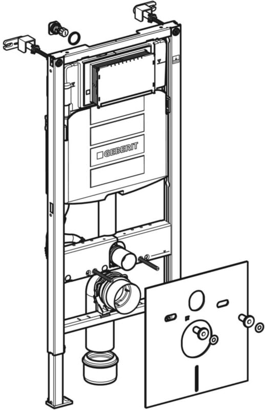 Geberit Duofix Sigma 12 cm Inbouwreservoir met frame | Bidet.nl
